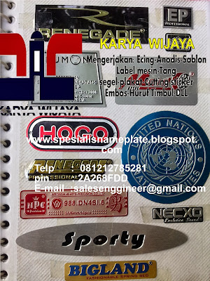spesialis nameplate dan jasa pembuatan namplate: Jasa pembuatan nameplate