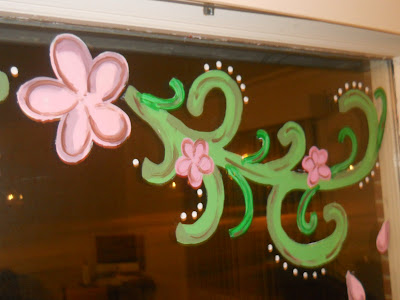 Glass Canvas Window Painting: Simple Easter Window