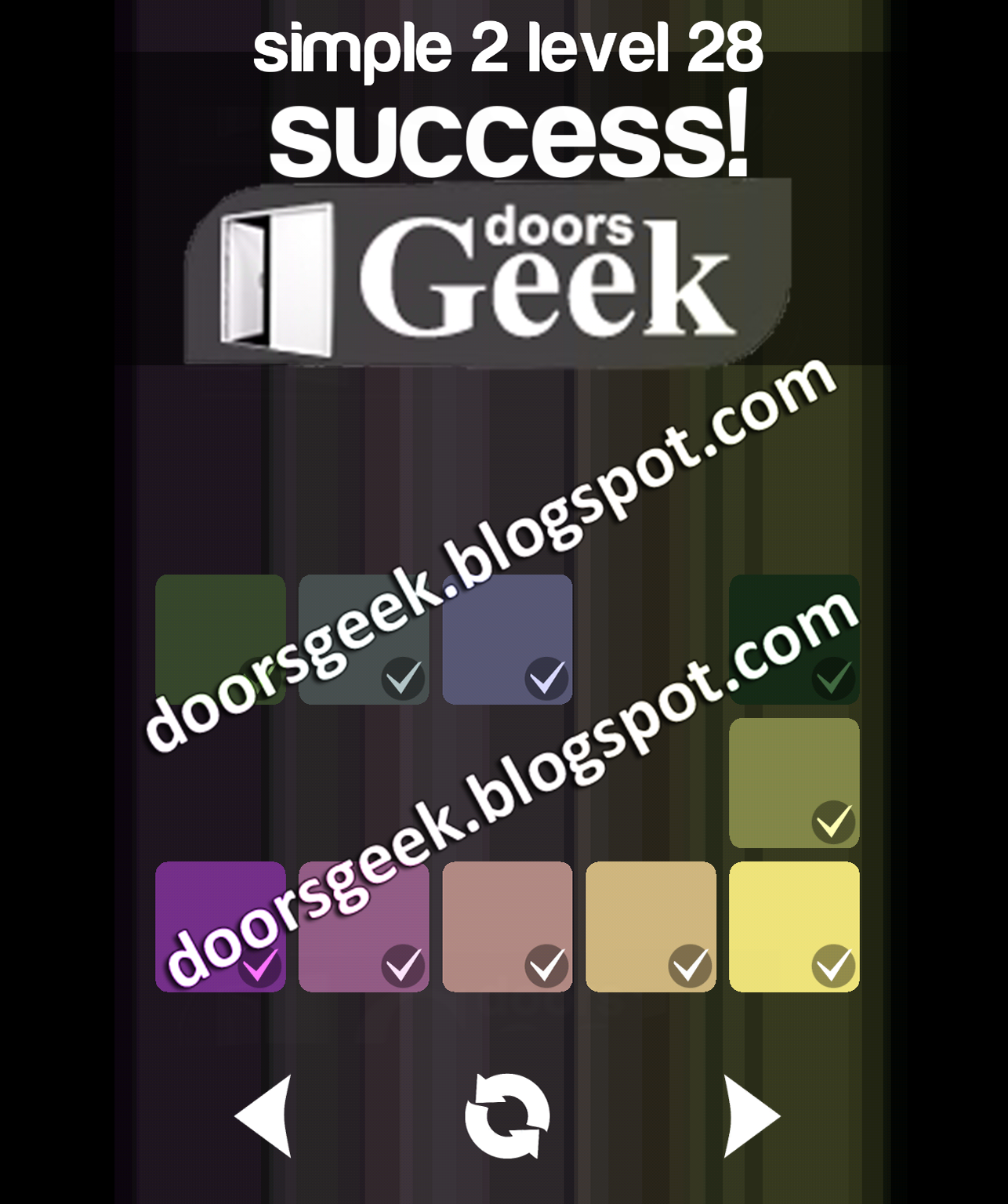 Blendoku [Simple 2] Level 28 ~ Doors Geek