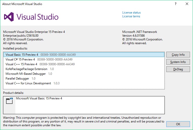 ブログズミ: Visual Studio "15" Preview 5