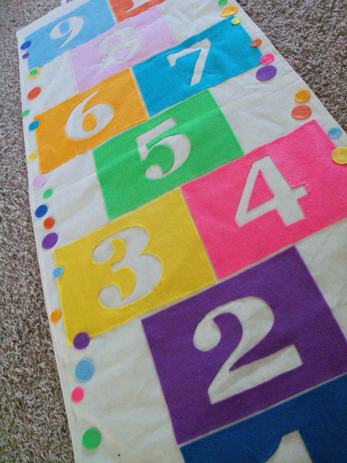 Our Little Life...: Hop-Scotch Mat Tutorial