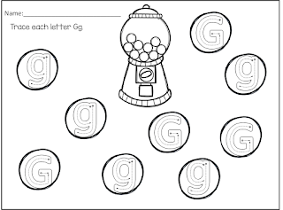 Bubble Gum Book Companion- Preschool Letter G | Busy Hands and Minds