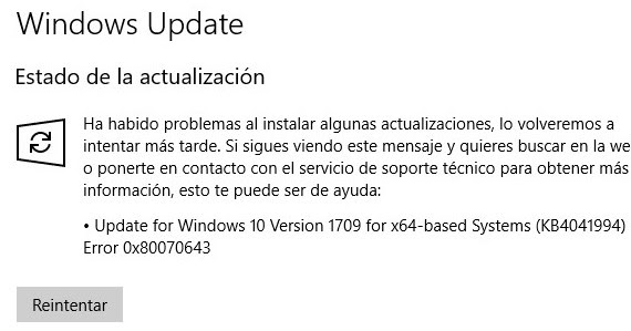 DaiN Geek: Solucionado: La actualización de windows update no se instala