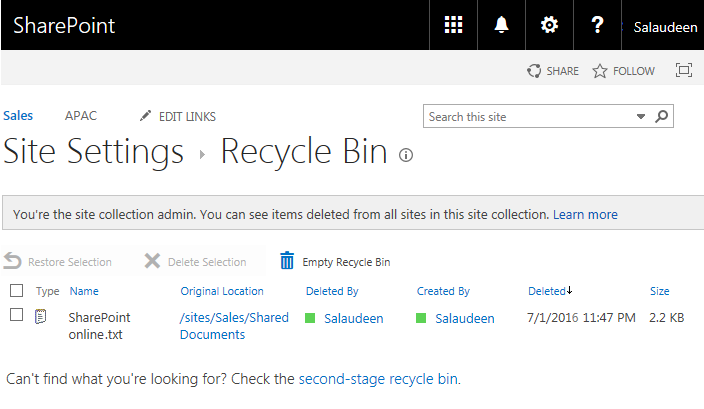 SharePoint Online: Empty Recycle Bin using PowerShell - SharePoint Diary