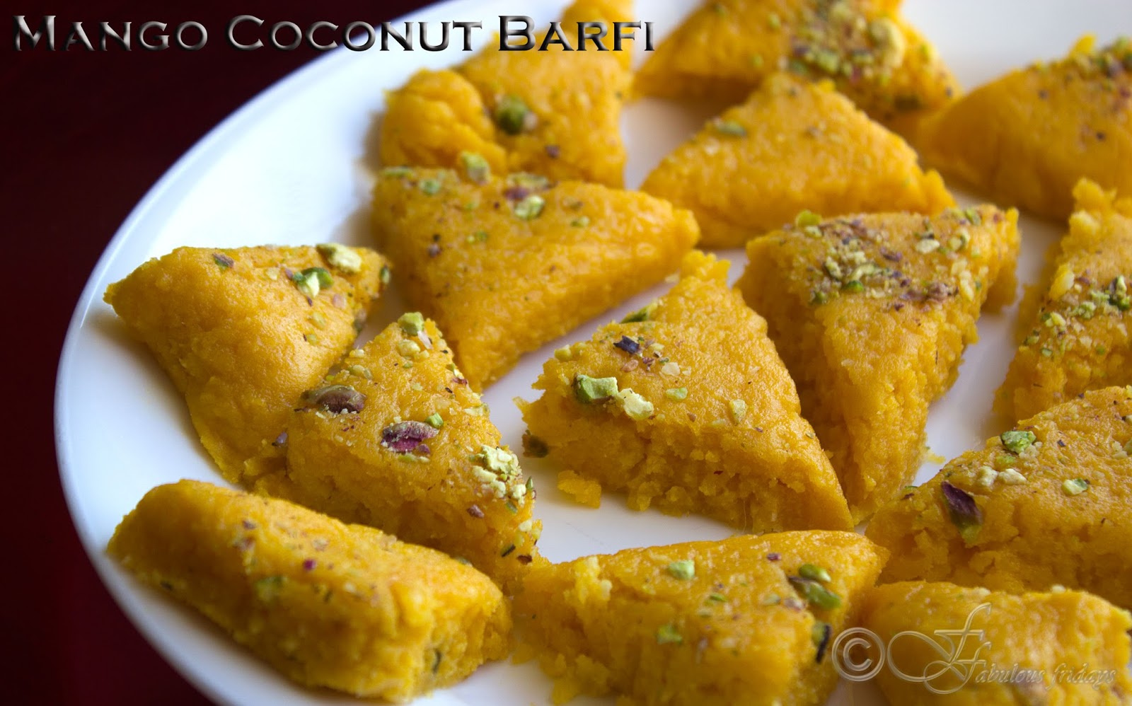 fabulous fridays: Mango coconut barfi