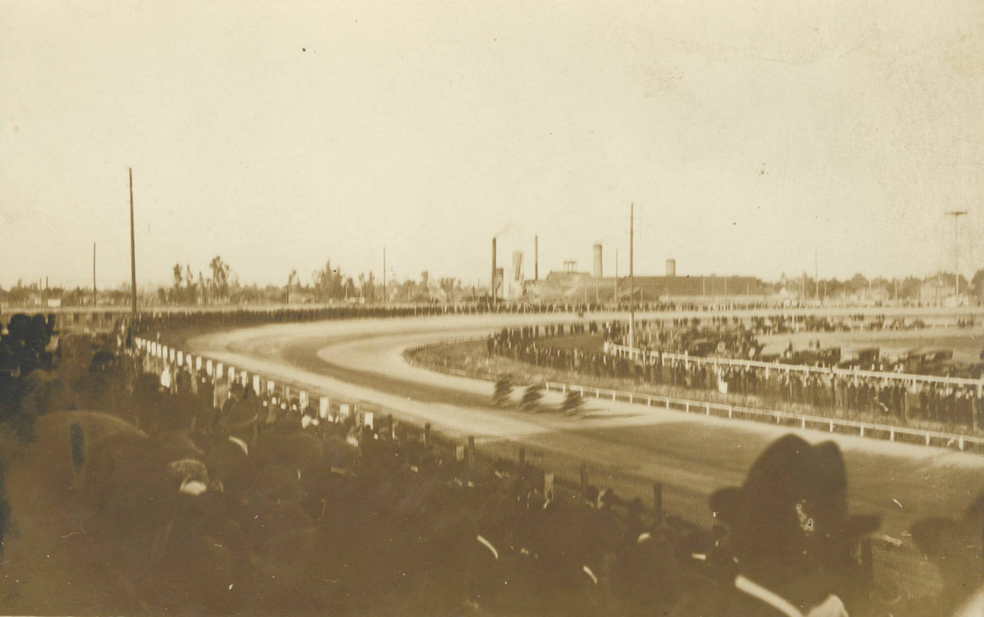 Fast is fast...: Early dirt track race.
