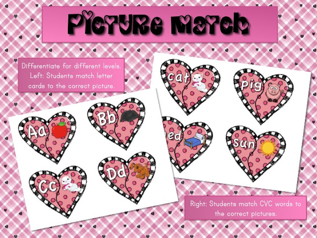 Mrs. Ricca's Kindergarten: More Valentine Literacy Centers {Freebies}