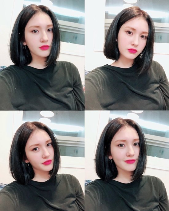 Jun Somi changes up her image with a short hair cut