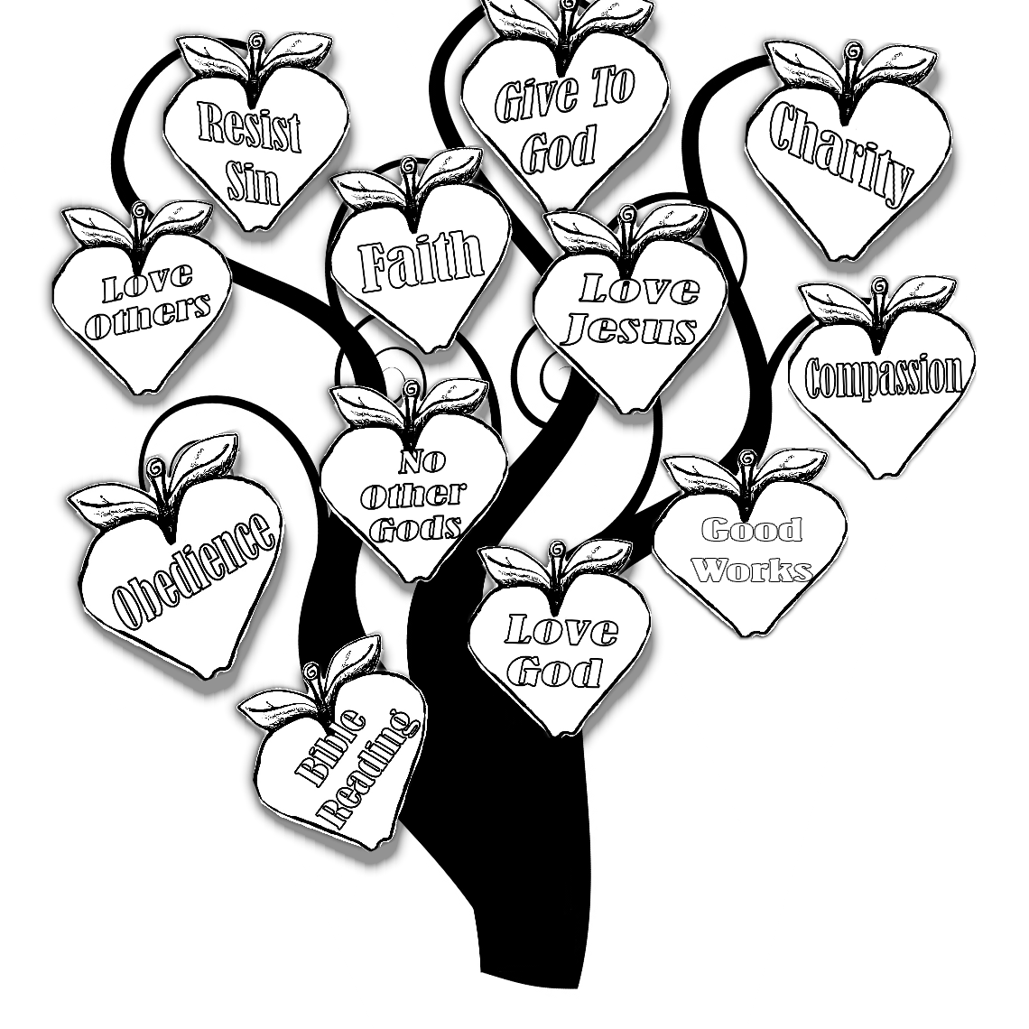 Children's Gems In My Treasure Box: Love God - Tree Stamps