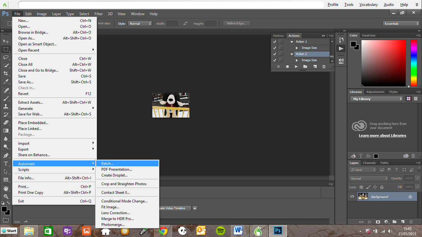 Aliceprojectblog: How to create Actions and Batch Actions in Photoshop