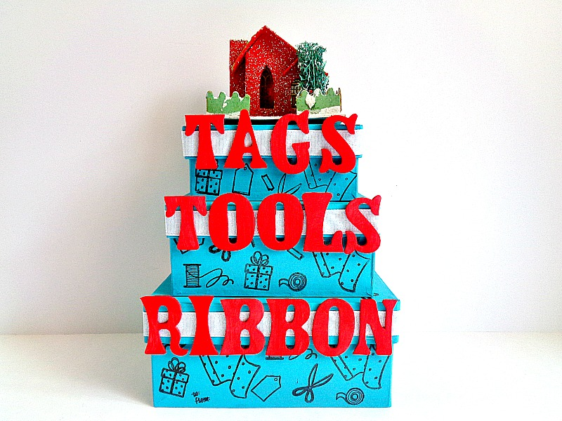 DIY: Stackable Gift Wrap Organizer - Running With A Glue Gun