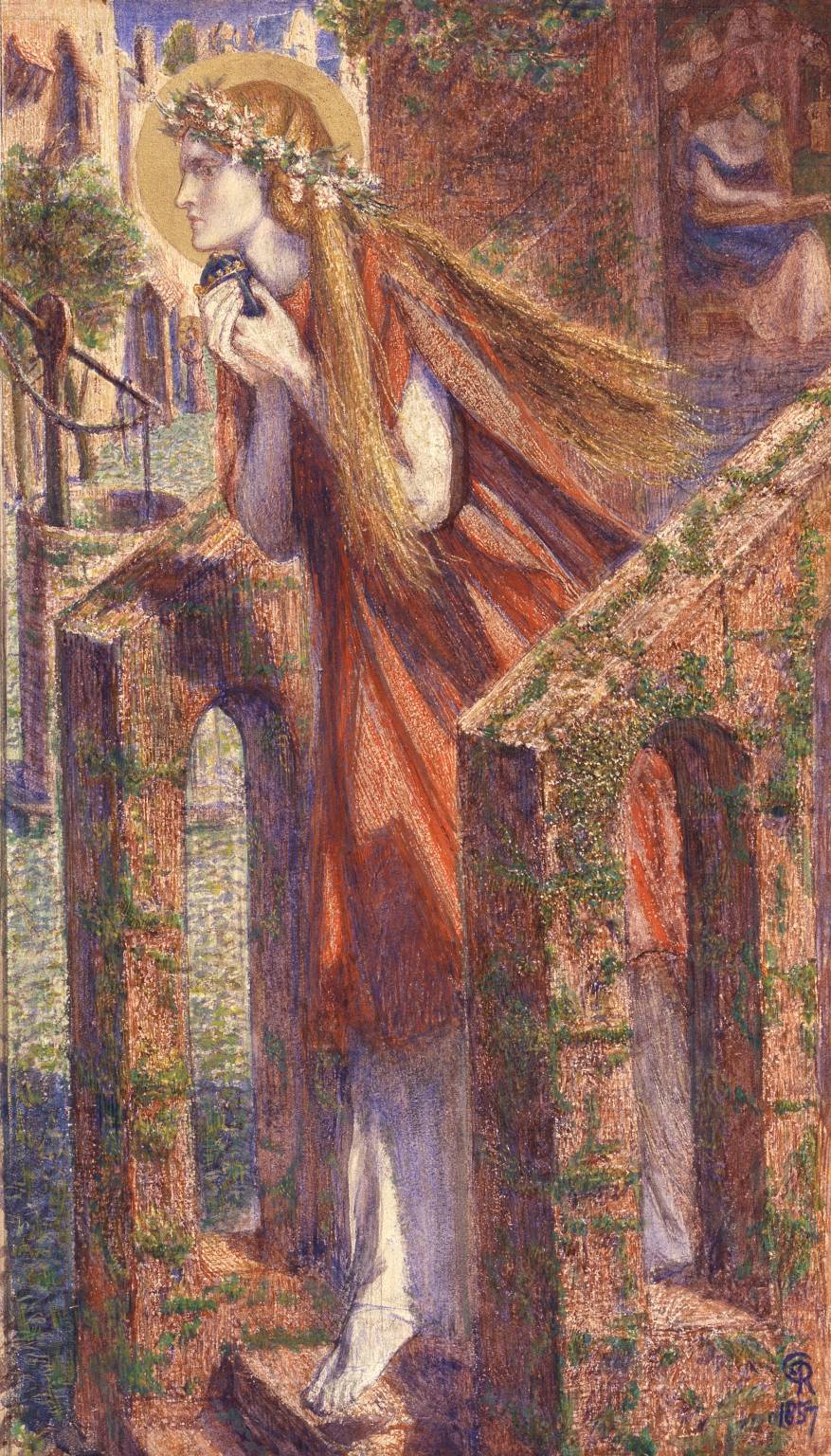 Pre Raphaelite Art: Mary Magdalene leaving the house feasting 1857