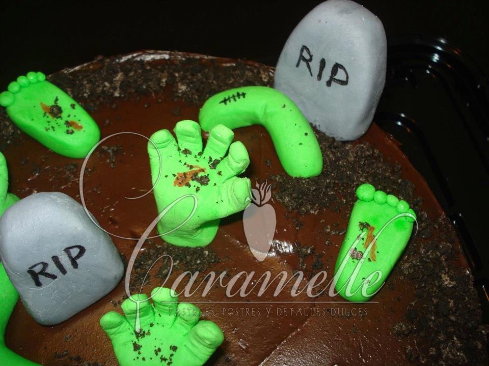 Caramelle Postres: Pastel de fondant - Zombies!