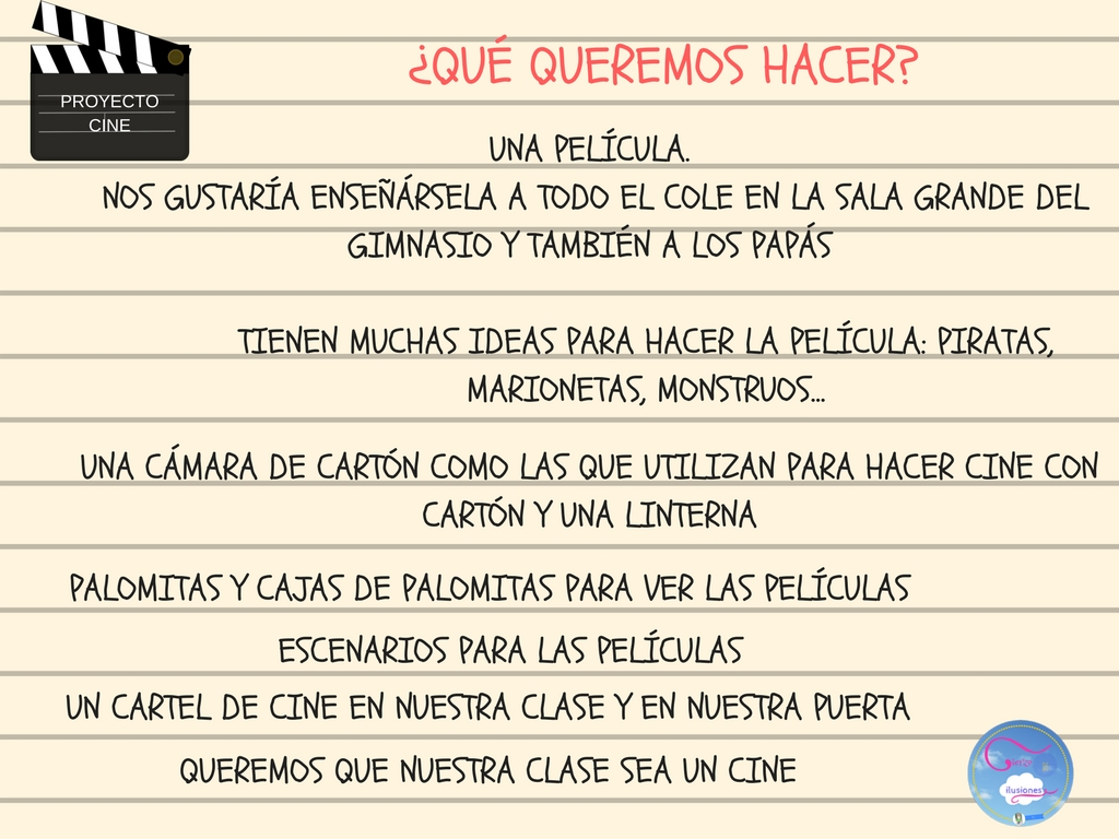 Cierzo de ilusiones: DANDO NUESTROS PRIMEROS PASOS EN EL PROYECTO CINE