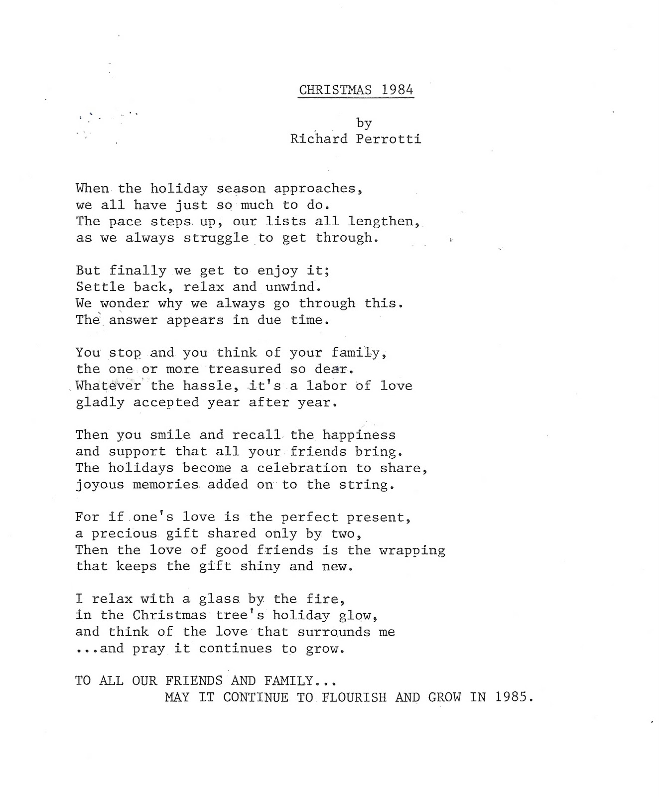 Amazed & Amused: 34 Years of Christmas Poems: Christmas 1984