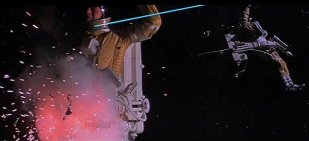 Say; Hello Spaceman: Moonraker (1979) Space battle
