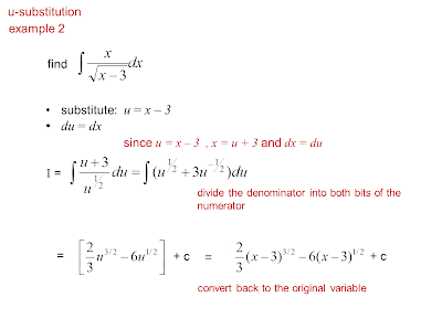 core pure 3 notes: simple u-substitution