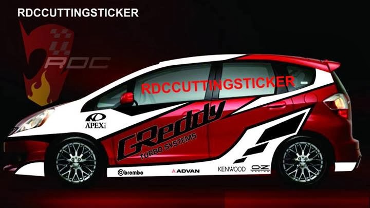 RDC Cutting Sticker: Honda Jazz Red New Concept Design