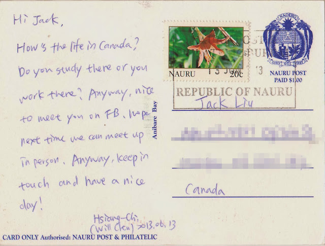 One postcard, One world: Postcard from Nauru
