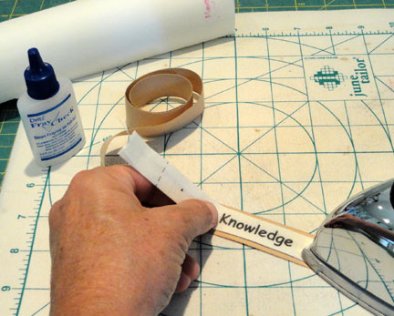 Needles 'n' Knowledge: "Act Upon These Values": Preparing Text Strips