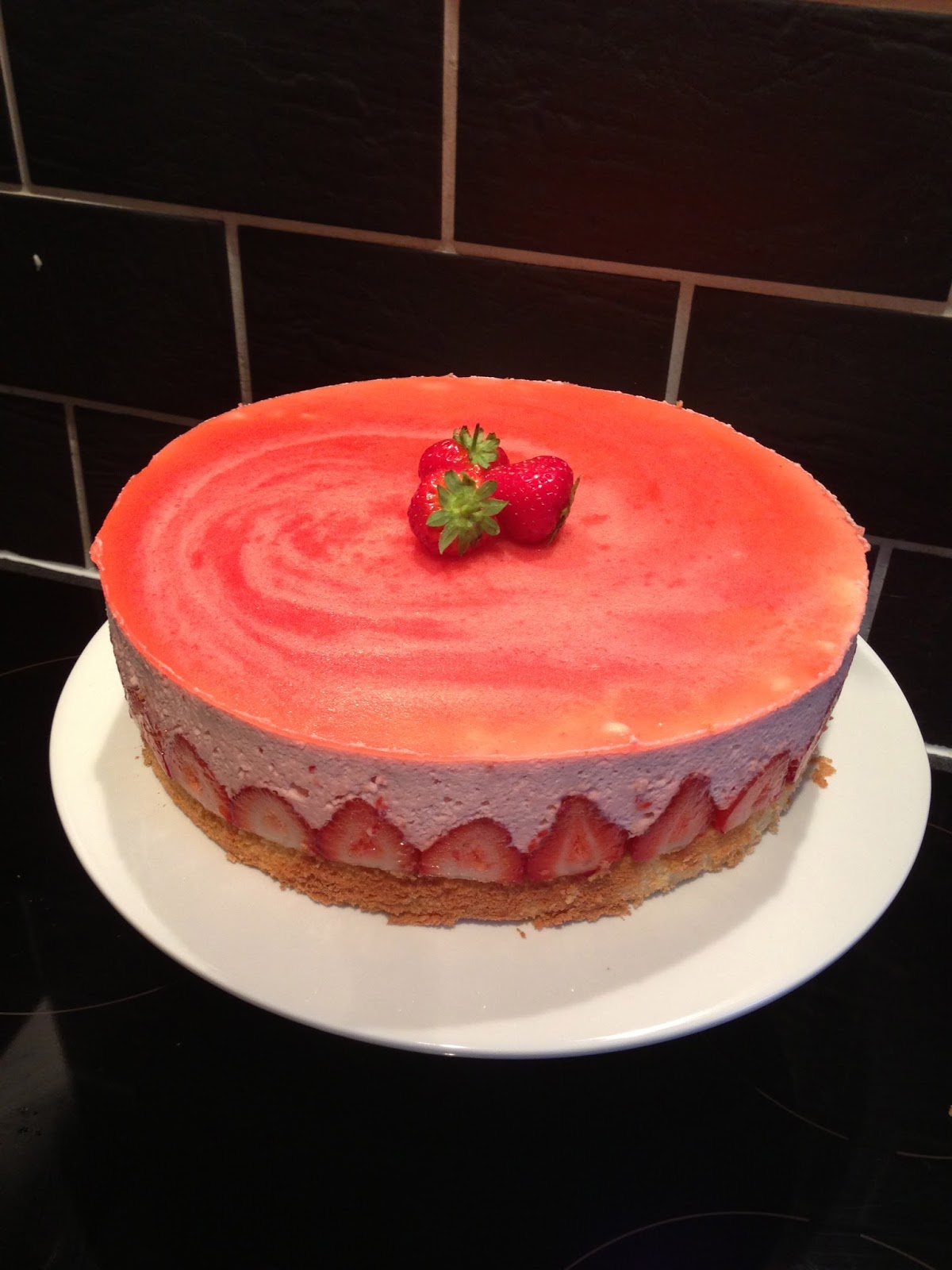 Strawberry Mousse Cake Recipe — Dishmaps