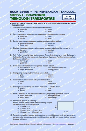 Download Soal Kelas 3 Tema 7 Subtema 4 Kurikulum 2013 Edisi Revisi