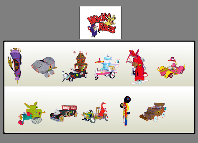 Papercraft Corrida Maluca - Wacky Races (Pack) - Passa o PDO