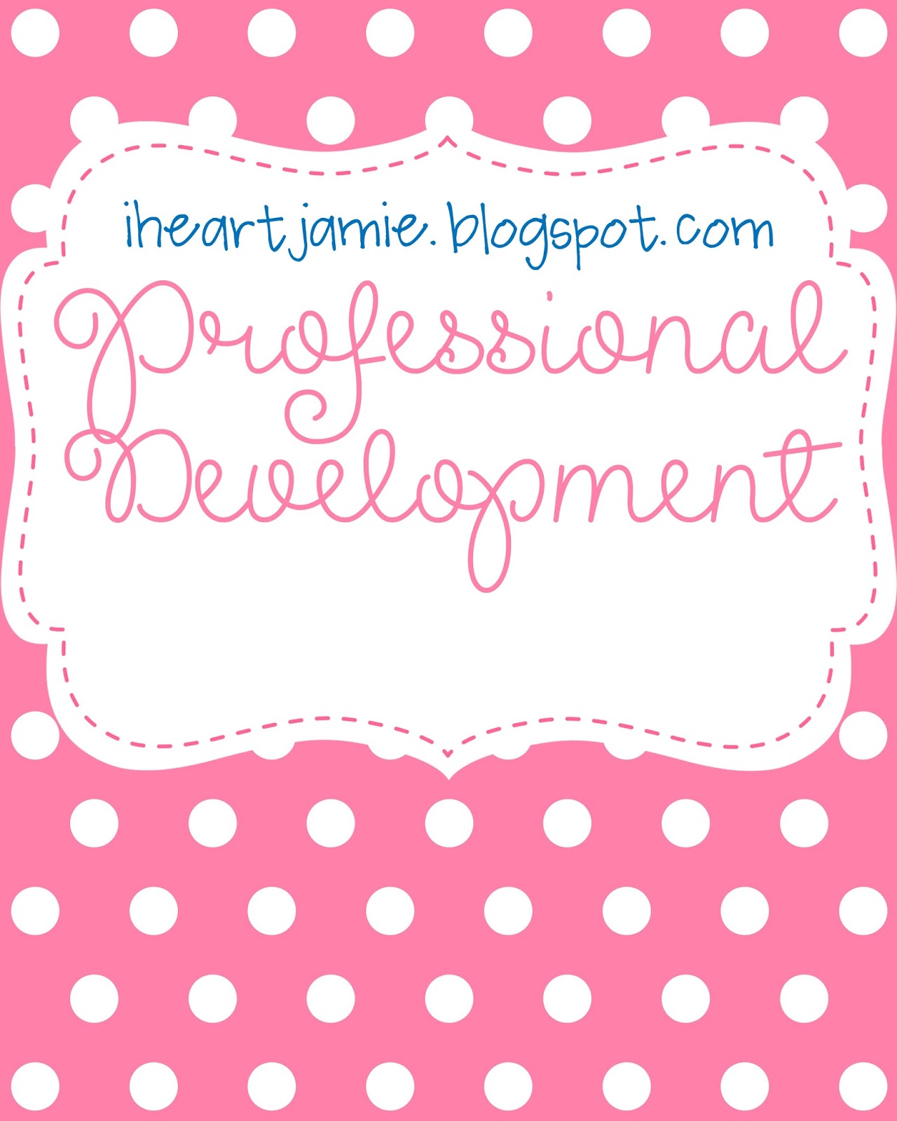 iHeart: Printable: Binder Cover: Professional Development