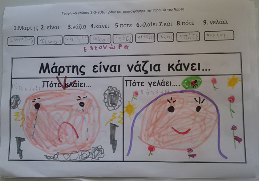 ...Το Νηπιαγωγείο μ' αρέσει πιο πολύ.: Μάρτη Μάρτη μου καλέ...Με ...