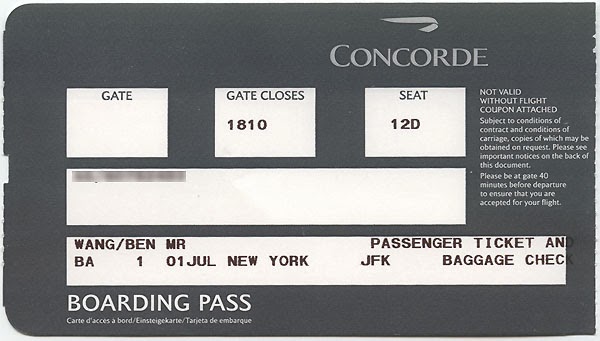 My Flight on Concorde