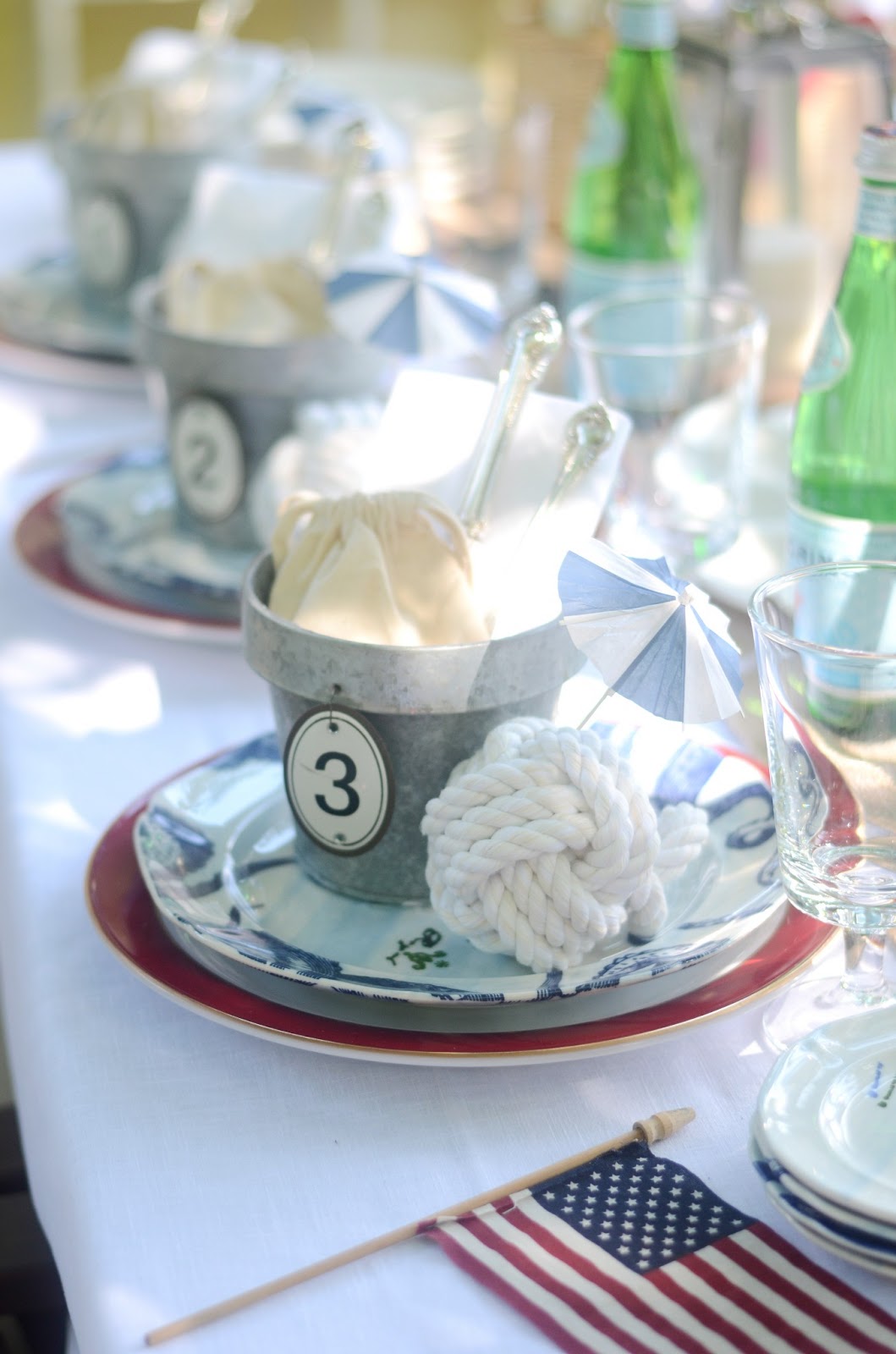 IRON & TWINE: Memorial Day | Nautical Table Setting