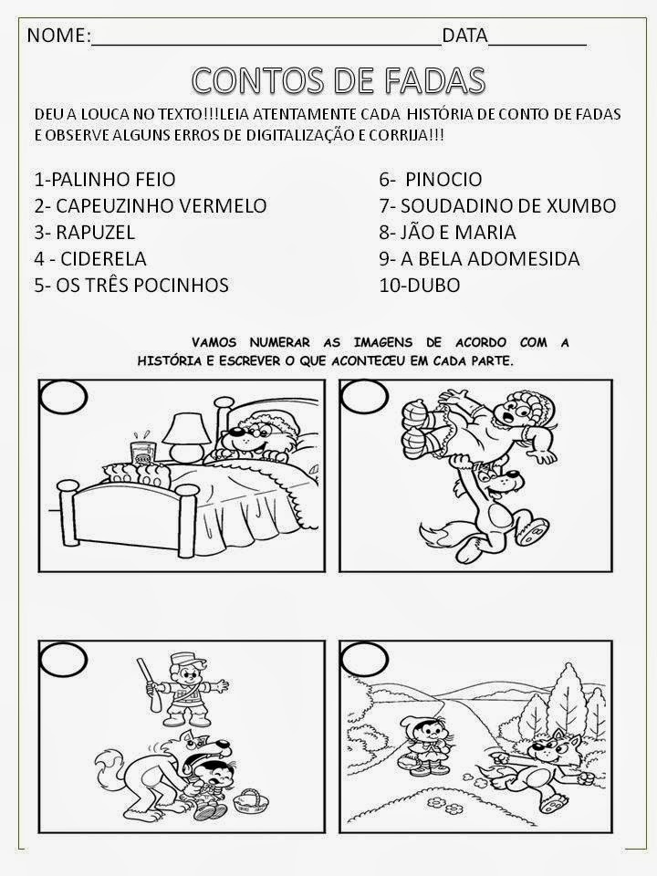 Fazer Educação com Dário Reis: ATIVIDADES DE ALFABETIZAÇÃO: CONTOS DE FADAS
