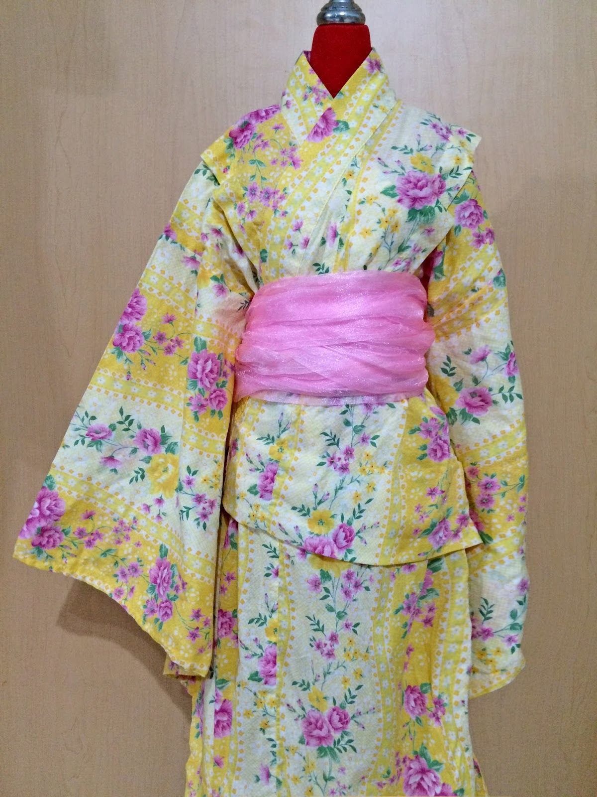 YUKATA PIECE, YUKATA STRINGS (Attached), PUCHI OBI