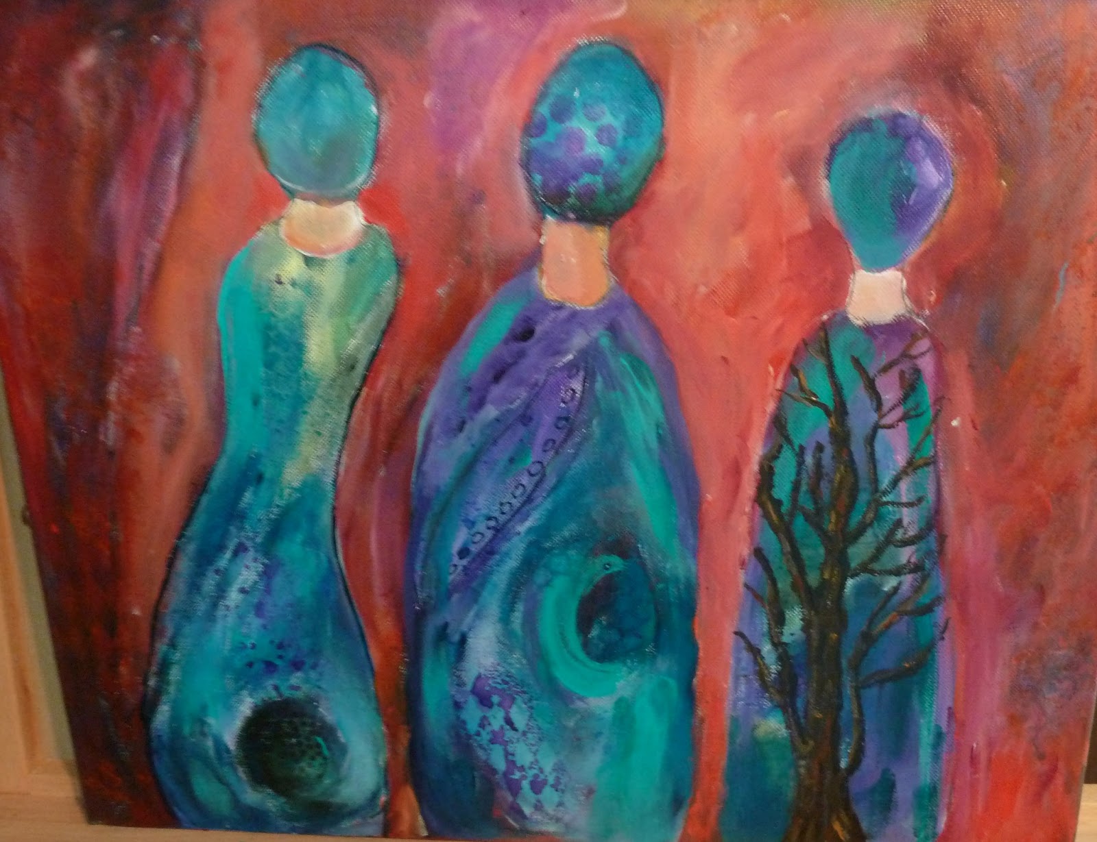 The Queen of Creativity: The Three Guardians - A Painting Journey