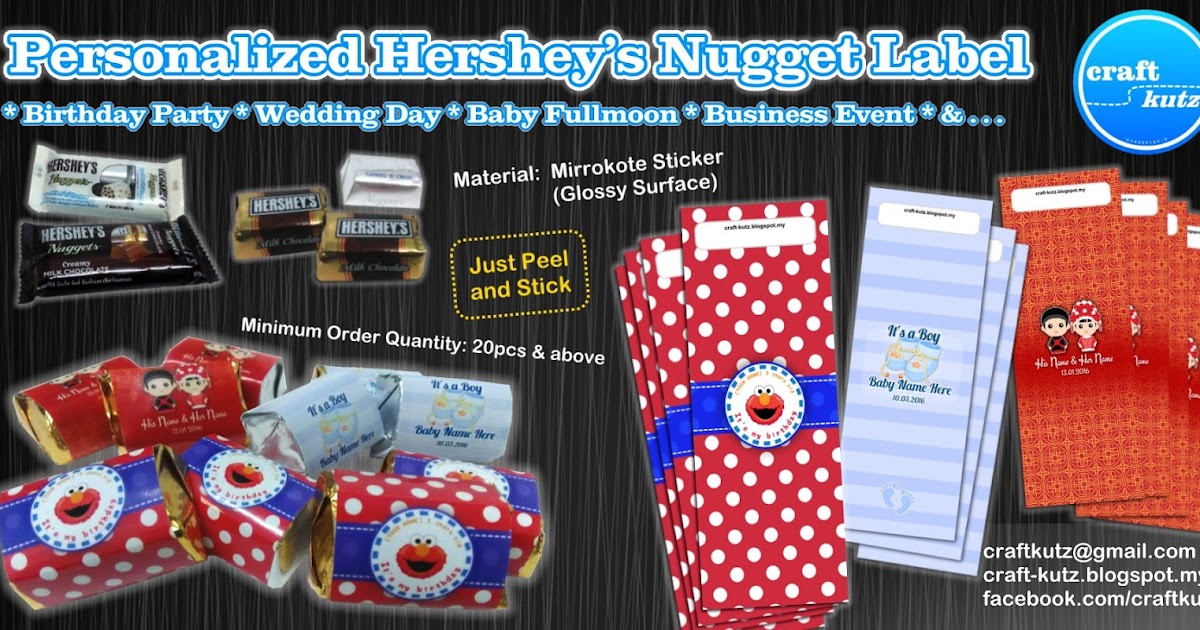 Personalized Hershey Nugget Label ~ Craft Kutz