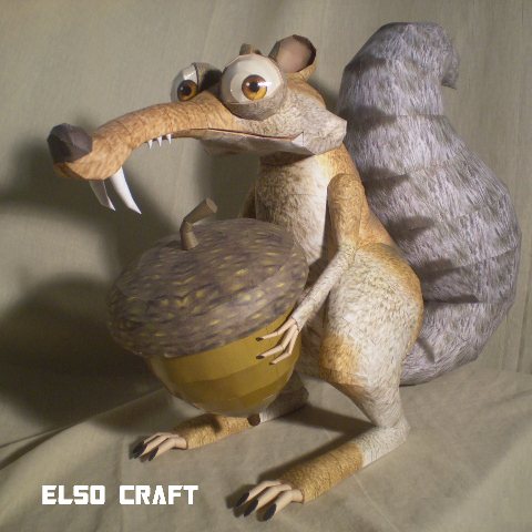 Ice Age Papercraft: Scrat
