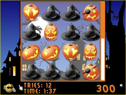 Jugando y aprendiendo juntos: Halloween, 9 juegos de memoria