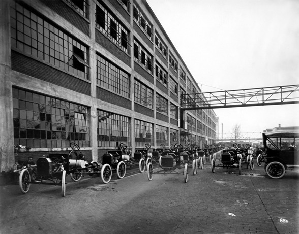 Fast is fast...: Vintage Detroit auto factories.