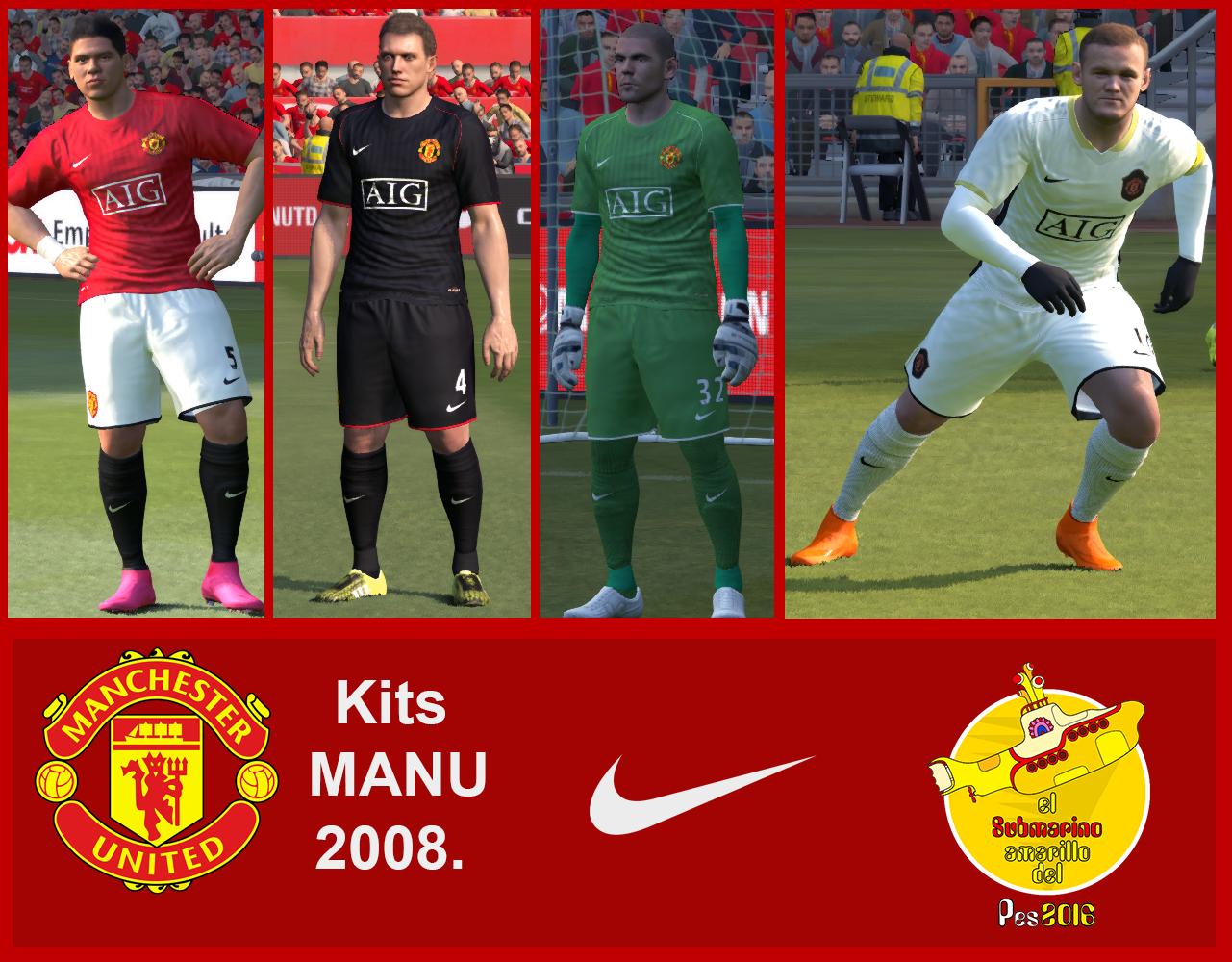 El Submarino del PES: KITs MANCHESTER UNITED 2008/2009.cpk pes 2015/2016