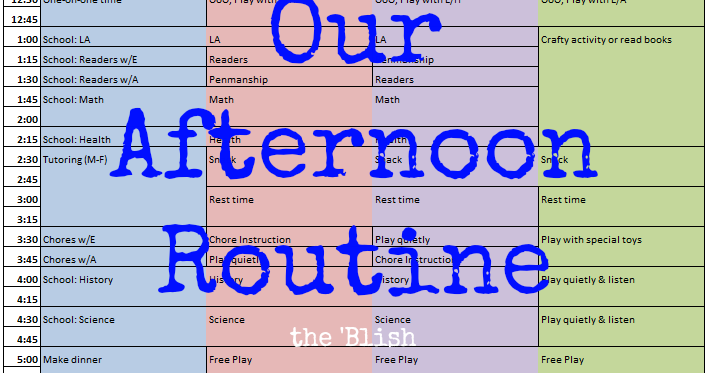 The 'Blish: Our Afternoon Routine