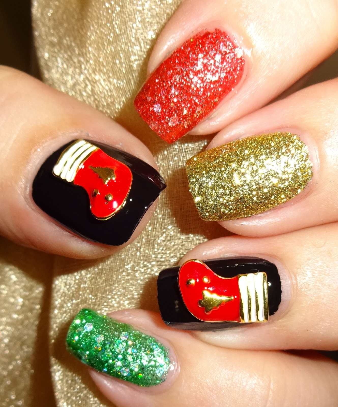 Wendy's Delights: Red Christmas Stocking Nail Decorations from Charlies ...