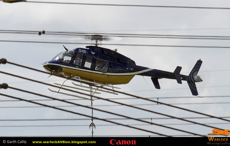 Warlock AV8ion Photography: Helicopter working on high tension powerlines