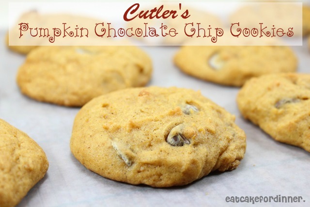 Eat Cake For Dinner: Cutler's Pumpkin Chocolate Chip Cookies