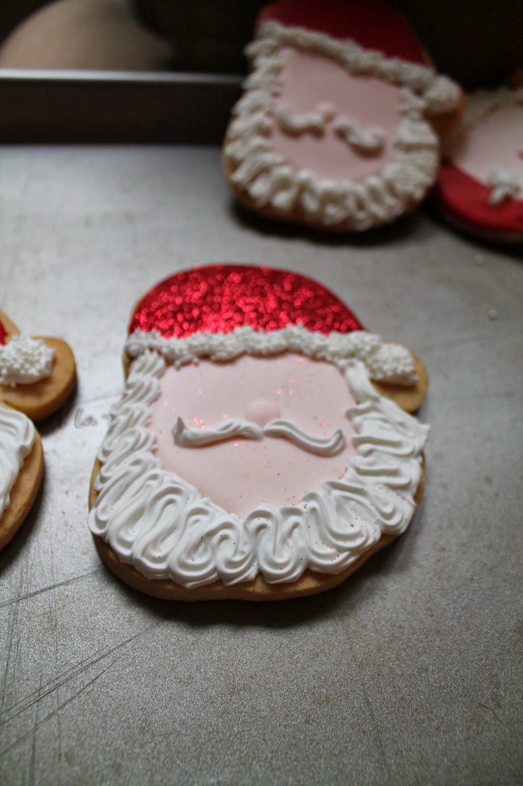 Como decorar una galleta de cara de Santa Claus- Santa Claus cookie ...