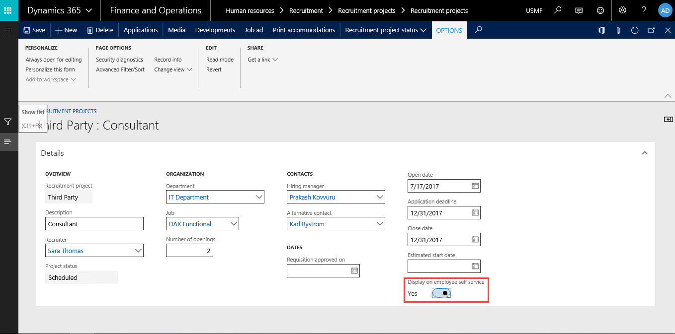 Dynamics 365: Managing recruitment and Posting Open jobs in Dynamics ...