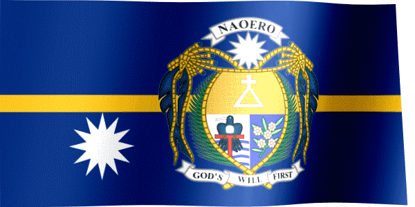 Flag of Nauru (GIF) - All Waving Flags