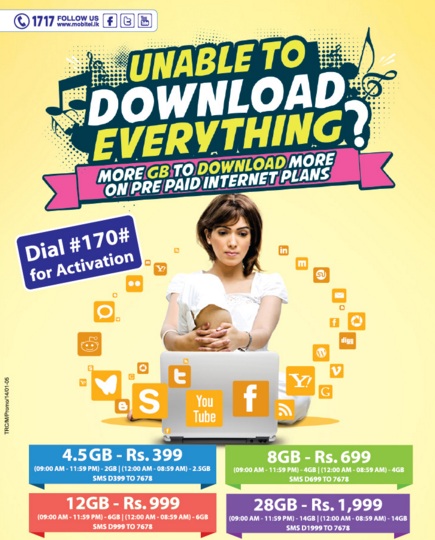 AI: Mobitel Prepaid Internet Data Packages