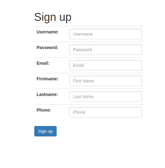 Python Django User Signup Model