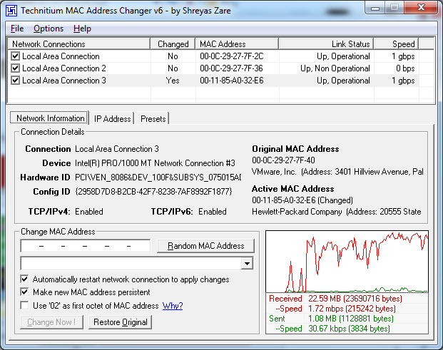 Technitium MAC Address Changer V6 (TMAC) Free Download