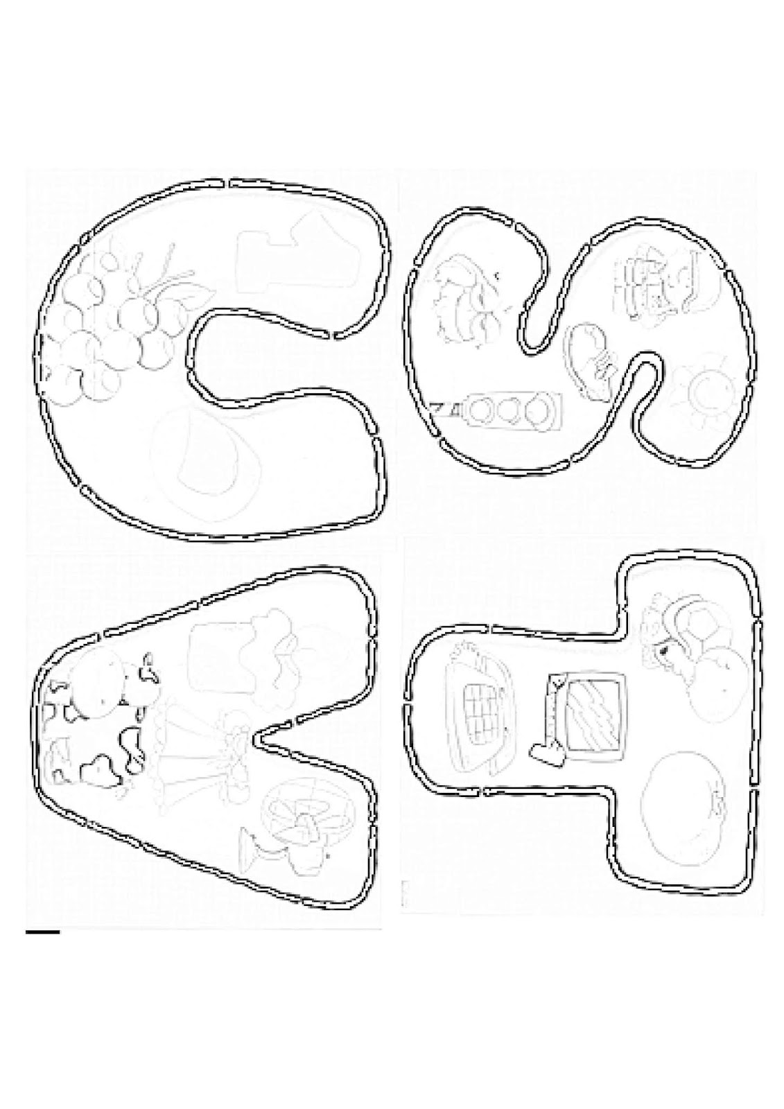 ABC - Letras do alfabeto para imprimir: 60 moldes do alfabeto lindos ...